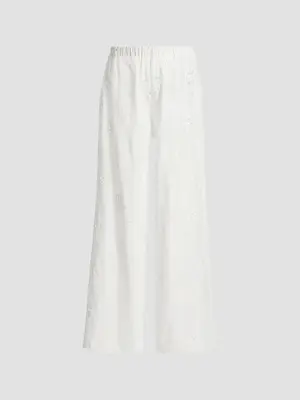 Cami Nyc Tiago High-rise Anglaise Cotton Pants