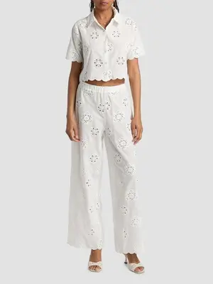 Cami Nyc Xana Cotton Eyelet Short-sleeve Top