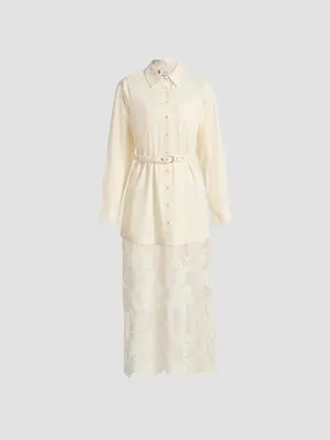 Cami Nyc Niveen Cotton & Lace Midi-dress