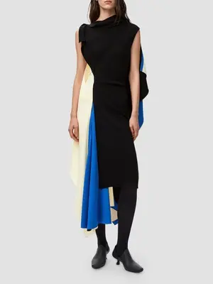 Loewe Colorblock Cascade Midi-dress