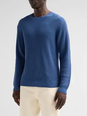 SAKS FIFTH AVENUE Gart Dyed Double Seed Rib-knit Crewneck Sweater