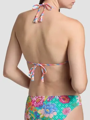 Johnny Was Print String Bikini Top