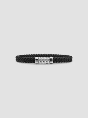 David Yurman Chevron Rubber Bracelet - Black