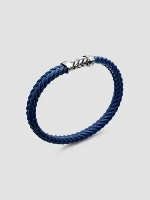 David Yurman Chevron Rubber Bracelet - Blue