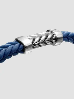 David Yurman Chevron Rubber Bracelet - Blue