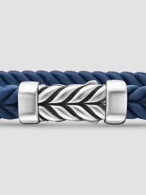 David Yurman Chevron Rubber Bracelet - Blue