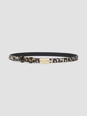 GANNI Kat -print Belt - Leopard