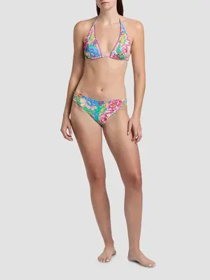Johnny Was Print Ruched Hipster Bikini Bottom
