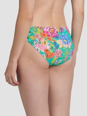 Johnny Was Print Ruched Hipster Bikini Bottom