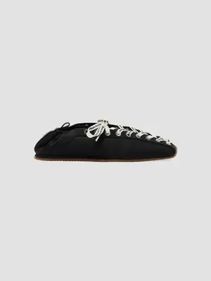 GANNI Lace-up Ballet Flats