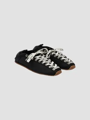 GANNI Lace-up Ballet Flats