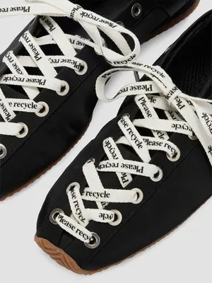GANNI Lace-up Ballet Flats