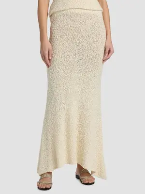 THE ELDER STATESMAN Ella Bouclé Knit Maxi Skirt