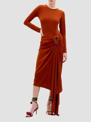 Silvia Tcherassi Ananya Draped Jersey Midi Dress