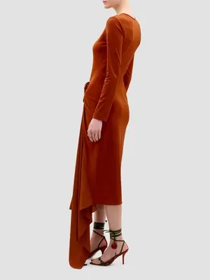 Silvia Tcherassi Ananya Draped Jersey Midi Dress