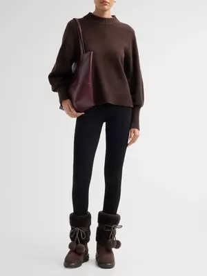 JIMMY CHOO Cobi Suede & Shearling Boots