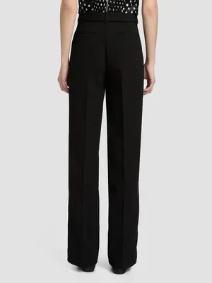 GANNI Bonded Crepe Belted Pants
