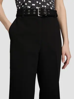 GANNI Bonded Crepe Belted Pants
