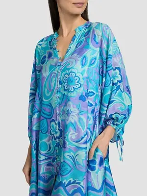 Johnny Was Floral-paisley Minidress
