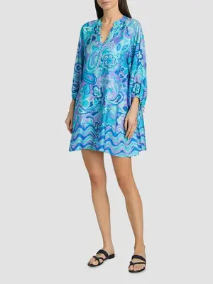 Johnny Was Floral-paisley Minidress