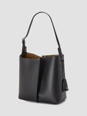 Loewe Bilbao Medium Leather Bucket Bag - Black