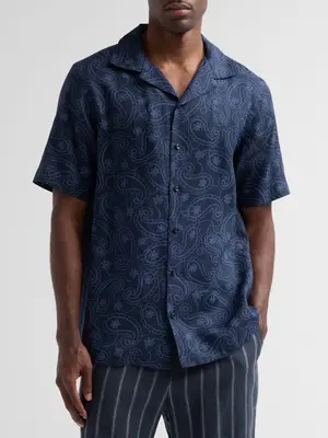 SAKS FIFTH AVENUE Collection Flower Cotton Camp Shirt
