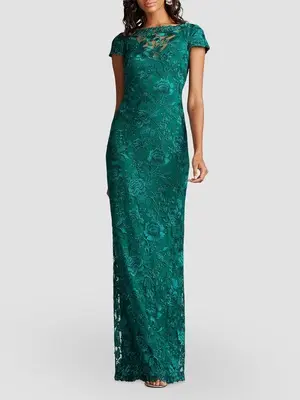 Tadashi Shoji Lace Column Gown