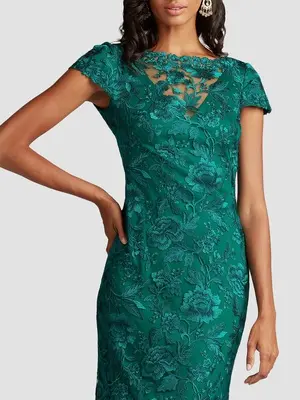 Tadashi Shoji Lace Column Gown