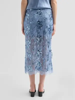 Cami Nyc Aylin Sequined Lace Midi-skirt