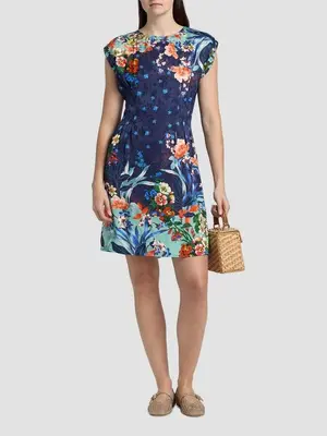 Johnny Was Carice Printed Jacquard Minidress