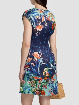 Johnny Was Carice Printed Jacquard Minidress