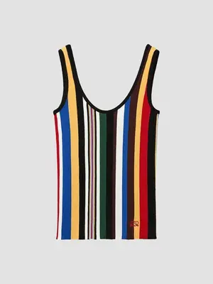 Loewe Striped Scoopneck Tank - Red Multi