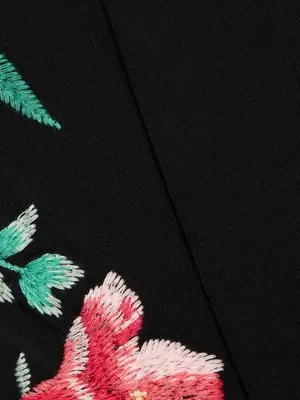 Johnny Was Celiora Embroidered Cotton-blend Leggings