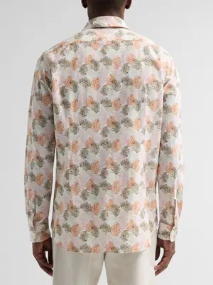 SAKS FIFTH AVENUE Collection Palm Cotton Shirt