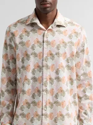 SAKS FIFTH AVENUE Collection Palm Cotton Shirt