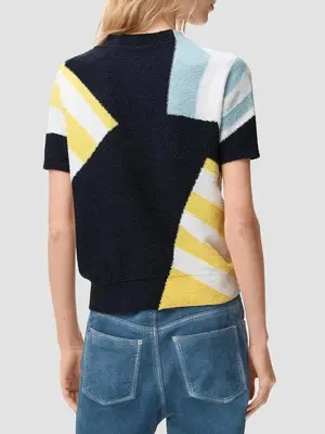 Loewe Colorblock Striped Short-sleeve Sweater