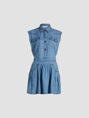 Ramy Brook Paxton Sleeveless Mini-shirtdress