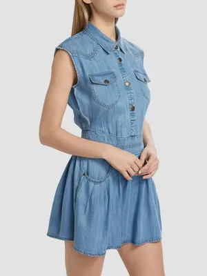 Ramy Brook Paxton Sleeveless Mini-shirtdress