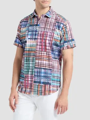 Robert Graham Murdoch Plaid Cotton Short-sleeve Shirt