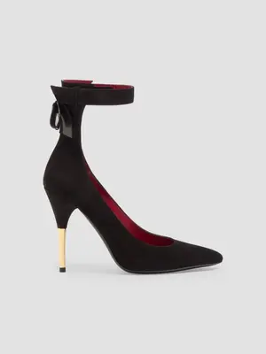 Valentino Garavani Fatale 105mm Suede Pumps - Black