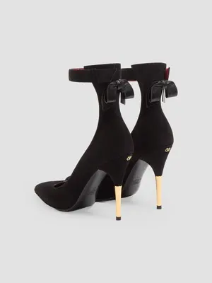 Valentino Garavani Fatale 105mm Suede Pumps - Black