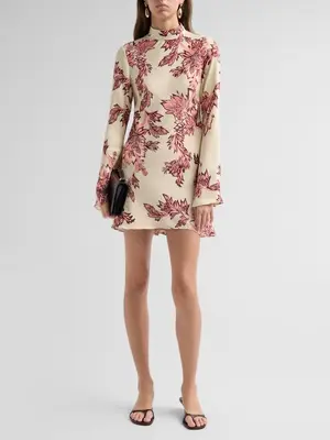 Hemant & Nandita Printed Bias-cut Mini Dress