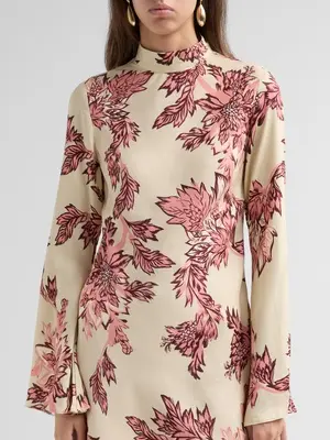 Hemant & Nandita Printed Bias-cut Mini Dress