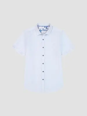 Robert Graham Brackenbury Cotton Short-sleeve Shirt - Blue