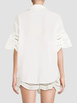Ramy Brook Shamaya Eyelet-trimmed Swim Cover-up Top