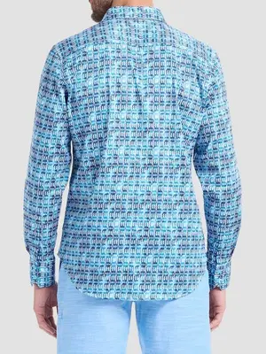 Robert Graham Westmoreland Geometric Stretch-cotton Shirt