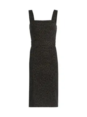 Ramy Brook Tamera Denim Printed Midi-dress
