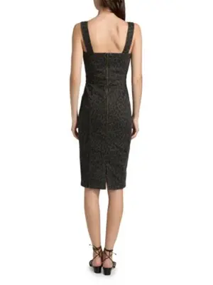 Ramy Brook Tamera Denim Printed Midi-dress