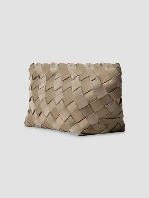 NAGHEDI Gigi Large Striped Suede Clutch Bag - Bluff