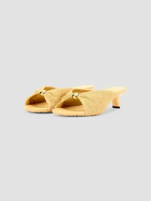 Loewe X Paula's Ibiza Pebble 45mm Woven Kitten-heel Sandals